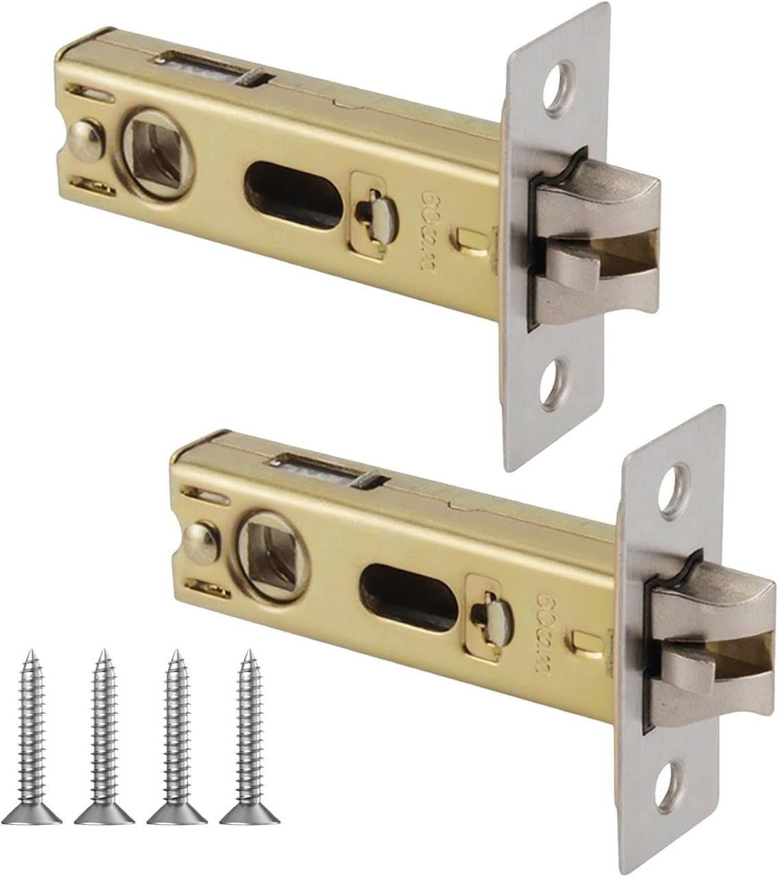 Door handles Latch with Silent PVC Middle part Color Satin Nickel ...